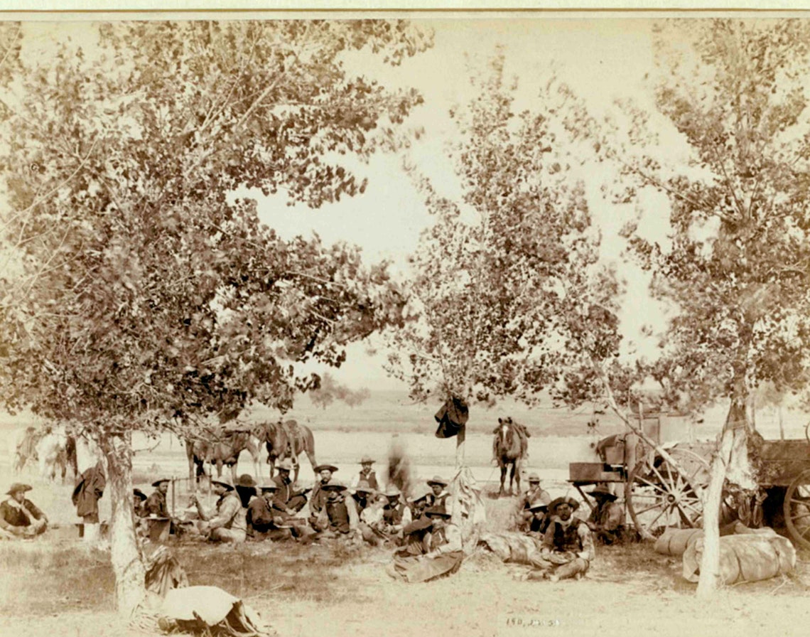 8 X 10 Photo Cowboys Cattle Drovers 1882 Chuckwagon - Etsy