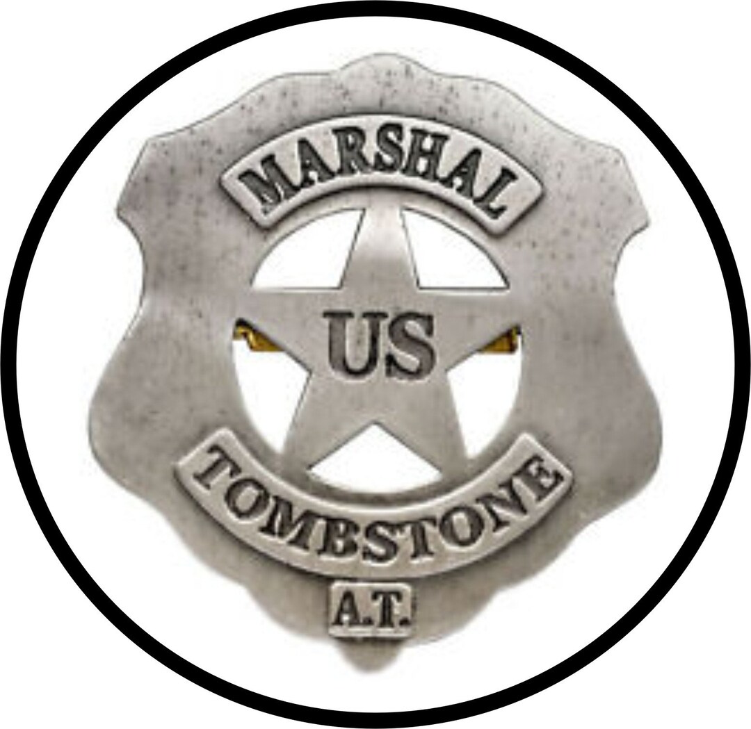 Replica Vintage Tombstone Marshall Badge 3 Inch Patch Can Be Iron on or ...
