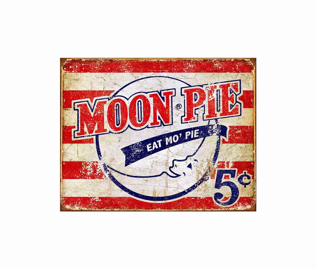 8 X 12 Vintage Tin Sign Moon Pie Vintage Advertising Old Metal Sign ...