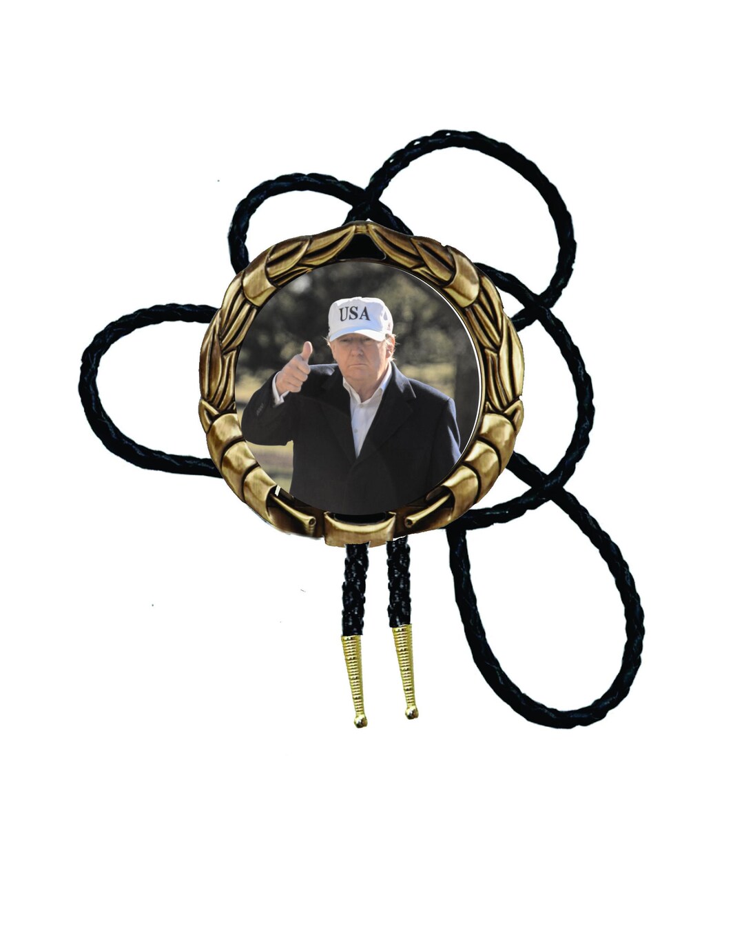 Donald Trump MAGA Art Bolo Tie Photo Art .all Brass - Etsy