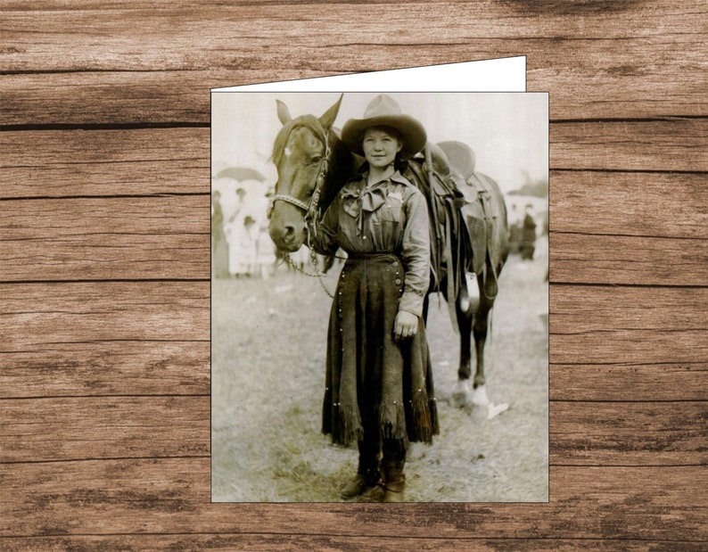 Set of 4 Greeting Cardss Old West Rodeo Cowgirls From the 1920 - Etsy