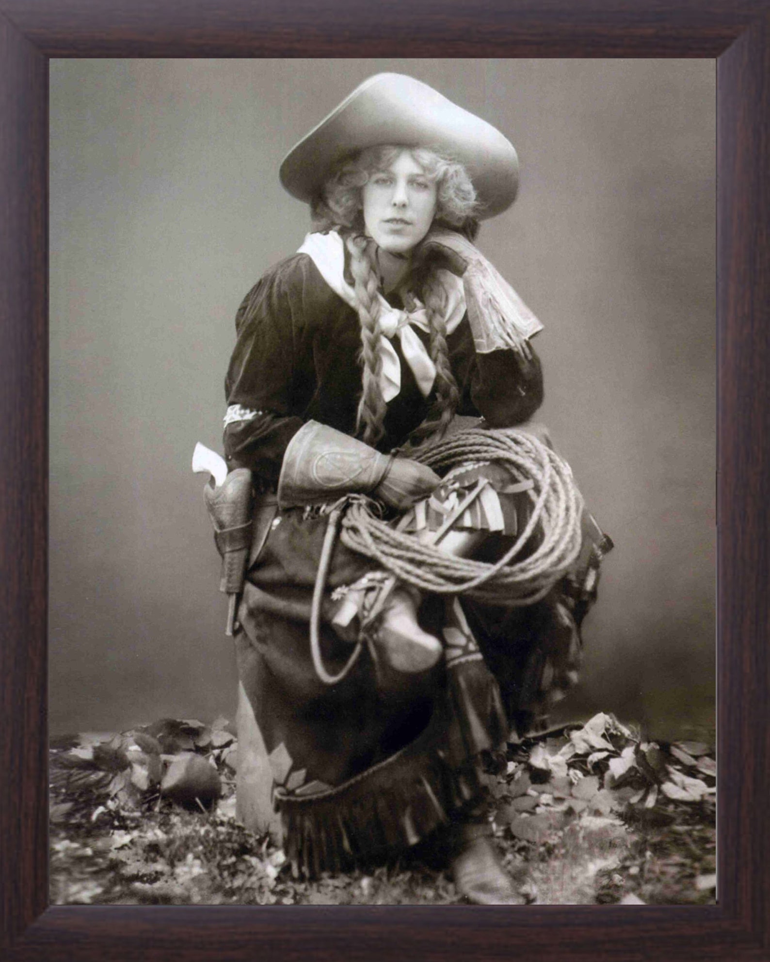 Beautiful Rodeo Cowgirl Framed Photo Pirnt, Western 8 X 10 Photo Old ...