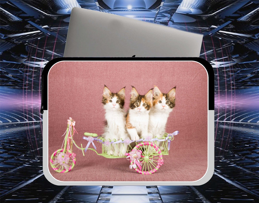 3e Kittens Cats Laptop Tablet Computer Bag 4 Sizes Zipper Closure ...