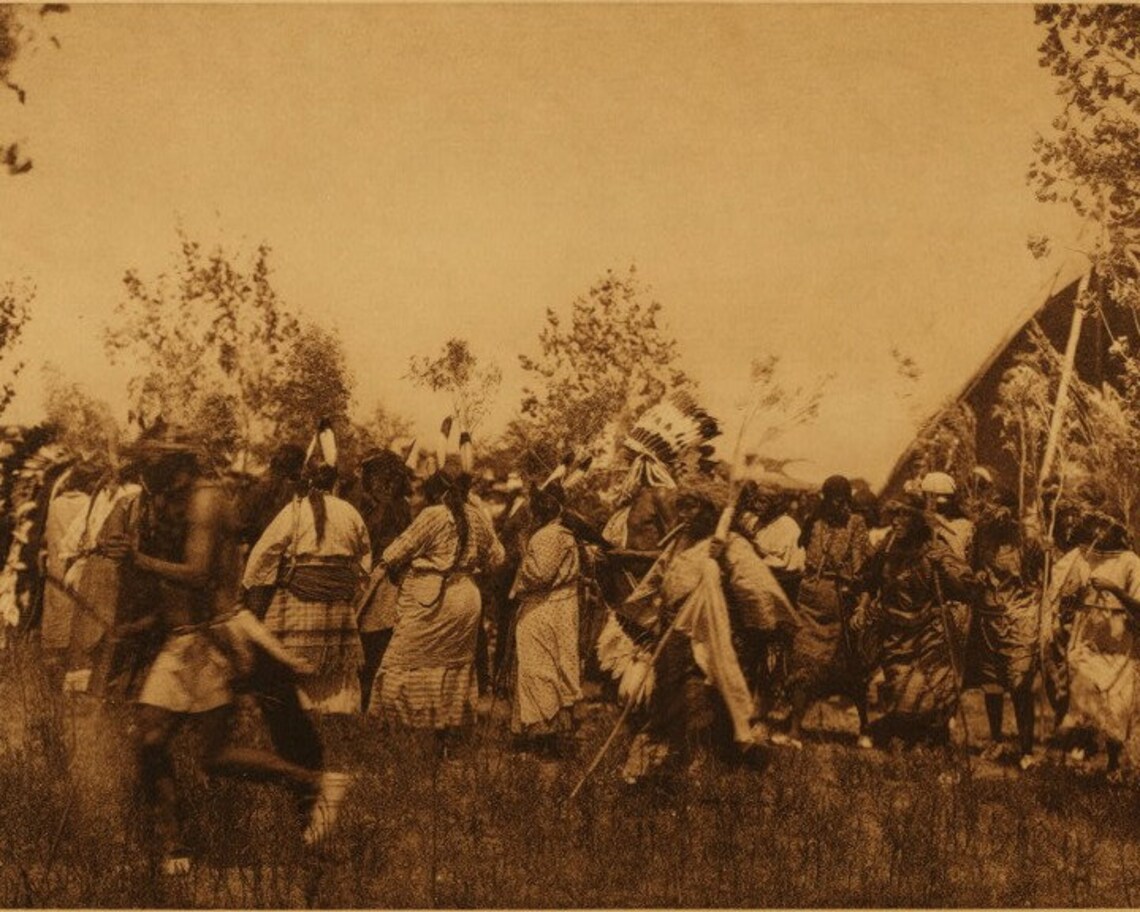 Native American Indian Cheyenne Spirit Dance Sepia Tone 8 X 10 Photo on ...