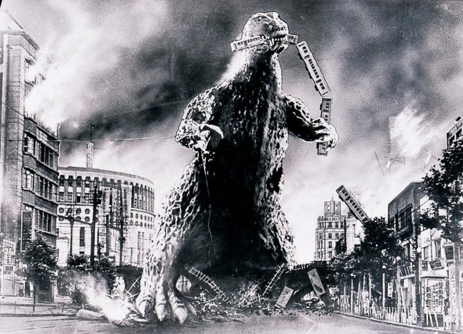 Godzilla Eating a Train Photo 8 X10 Photo - Etsy