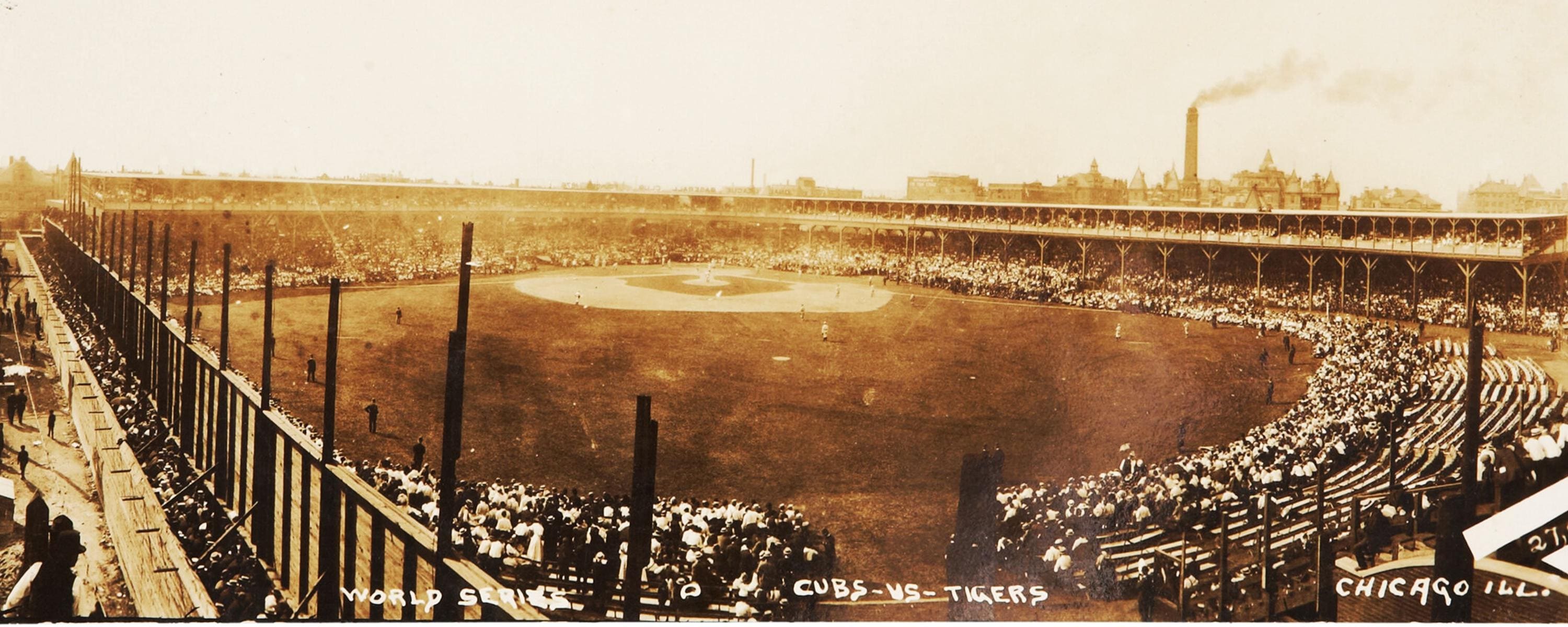 Cubs Vs Tigers World Series in Chicago Real Photo Panorama 8 X 24 ...