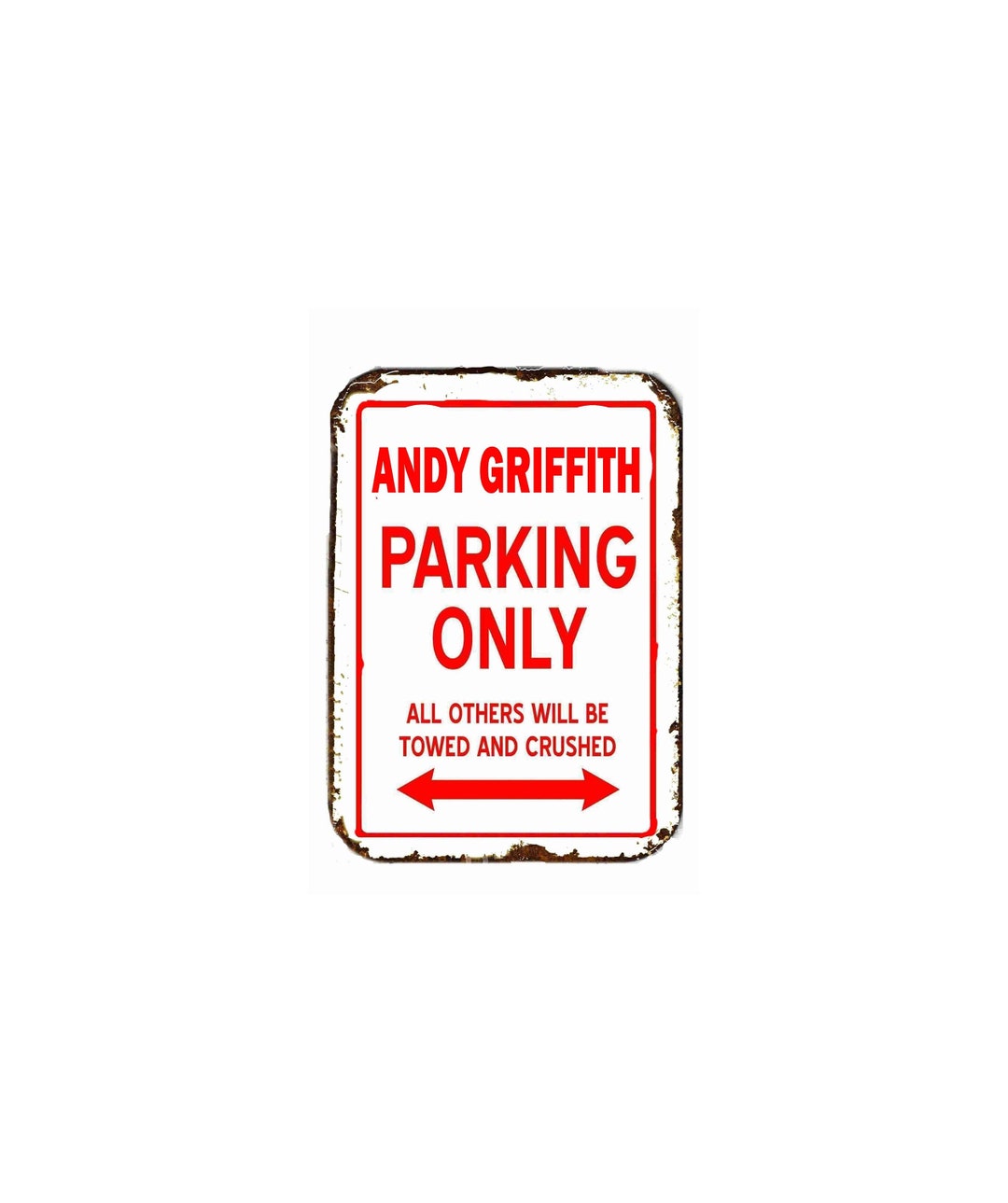 Mayberry Andy Griffith Parking Only 8 X 12 Vintage All Metal Tin Sign ...