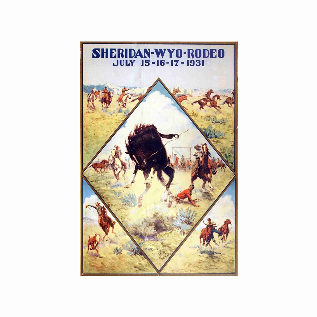 Sheridan Wyoming Rodeo 1931 12 X 18 Metal Tin Sign Vintage Retro Signs ...