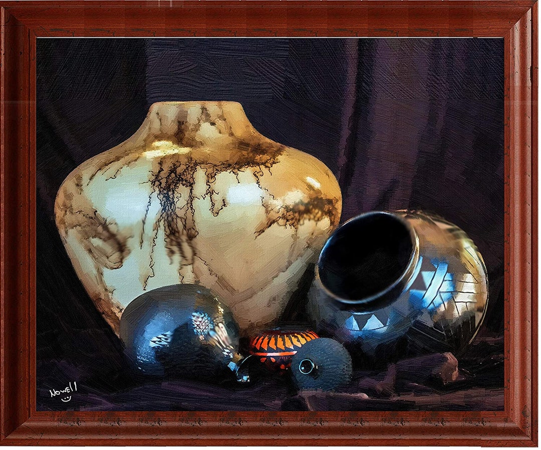 11 X 14 Framed Fine Art Print Native American Indian Pots and Pottery ...