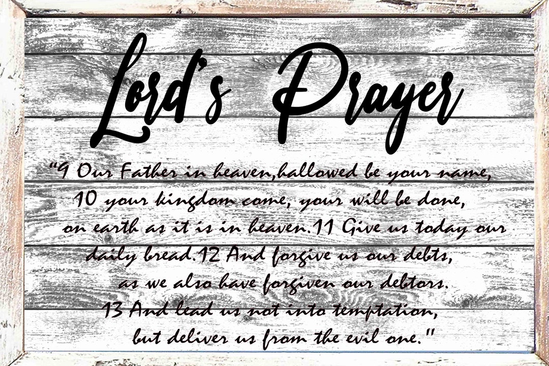 Lord's Prayer Our Father.... Wall Art Decor Canvas Print Christian ...