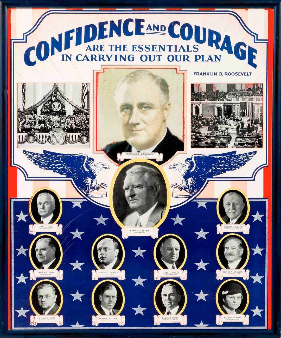 20x 24 Poster Fdr's First Inauguration in 1933.president Roosevelt ...
