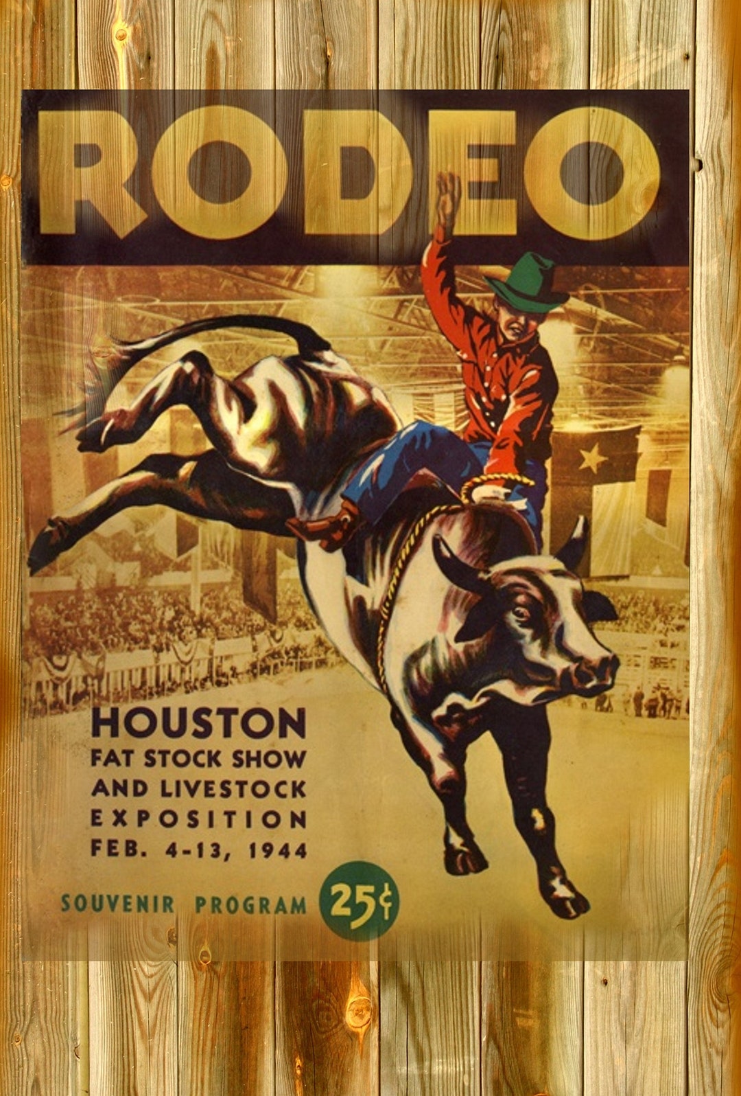 Houston Rodeo Vintage Poster 12 X18 Inches - Etsy