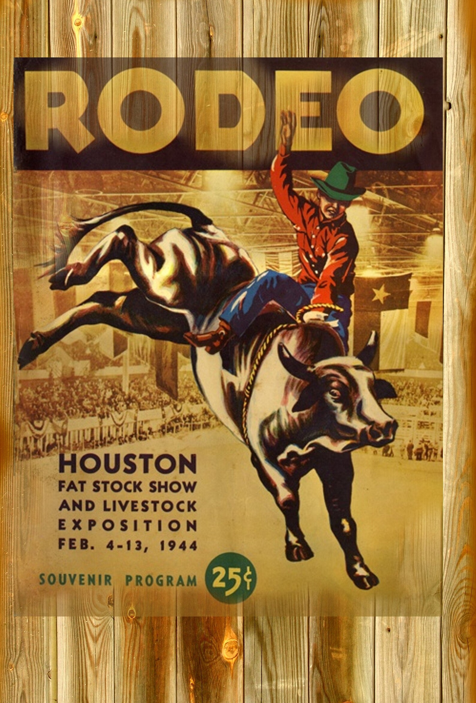 Houston Rodeo Vintage Poster 12 X18 Inches Retro Print Artold West ...