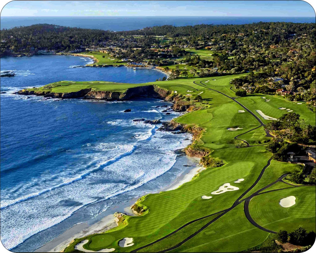 Golf Course Pebble Beach Arial View Photo Mouse Pad Photo Mousepads - Etsy