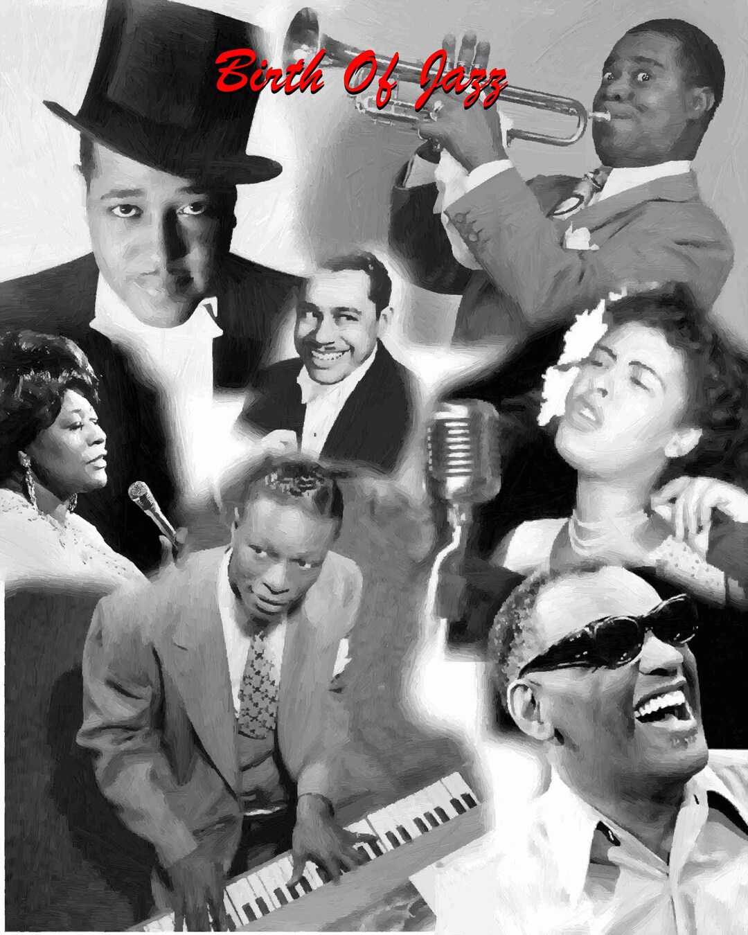 Poster 8 X 10 African American Legends the Birth of Jazz Painting by ...