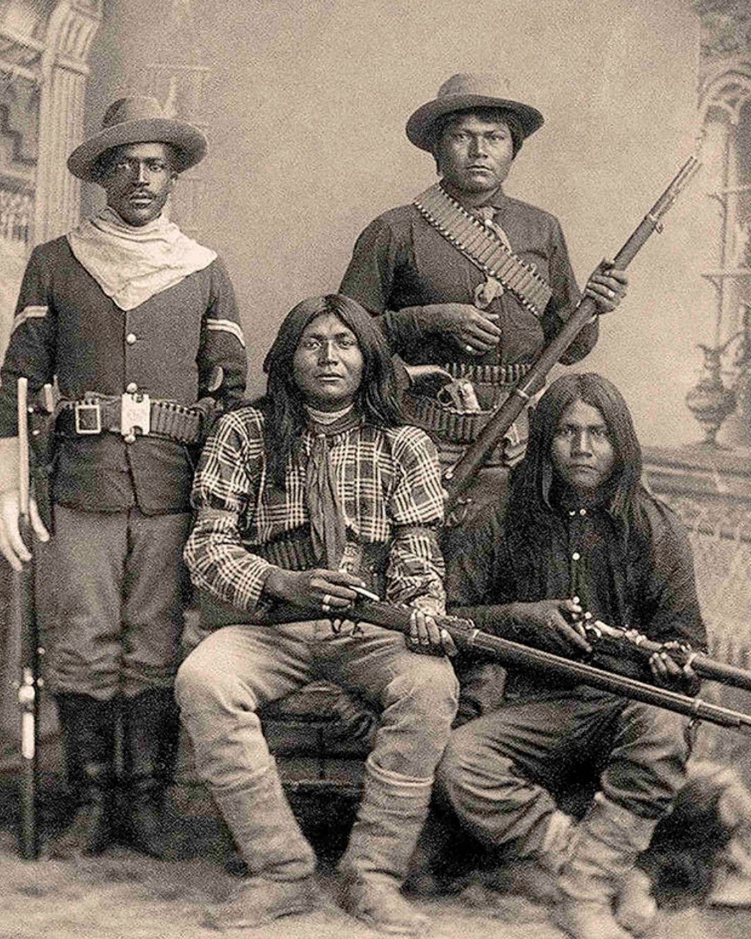 Histoical Photo Arta Buffalo Soldier and Indians 1877 8 X10 Photo ...