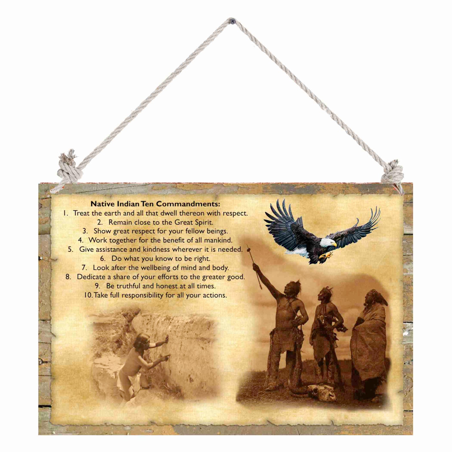 The Native American Indian 10 Ten Commandments Poster - Etsy