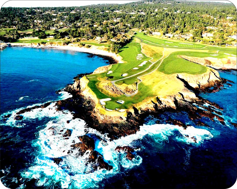 Golf Course Pebble Beach Arial View Photo Mouse Pad Photo Mousepads - Etsy