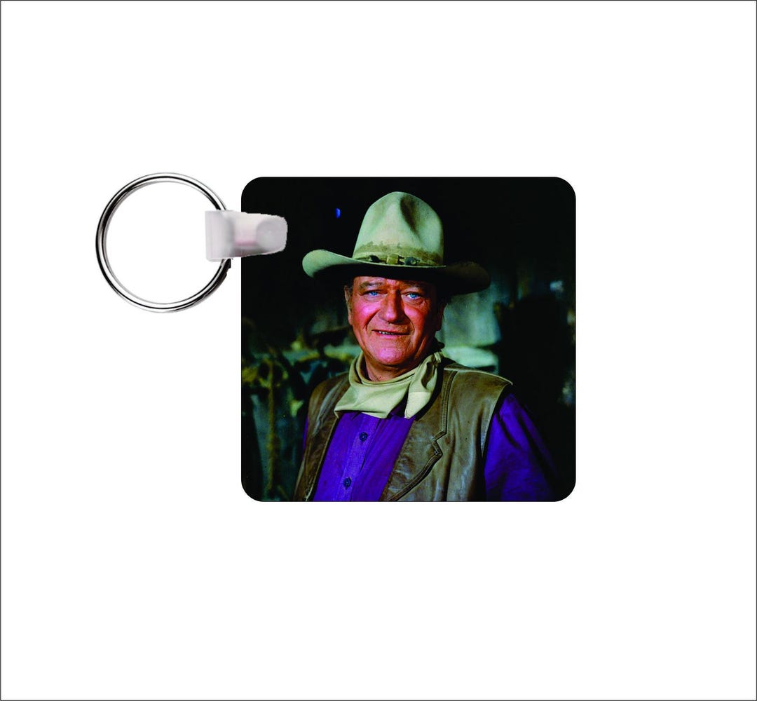 John Wayne Key Ring Metal KEYCHAIN, KEY Fob Key Ring Collectible ...