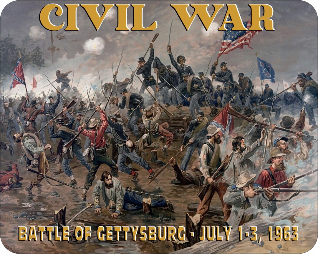 Civil War Battle at Gettysburg Mouse Pad Photo Mousepads Civil War Era ...
