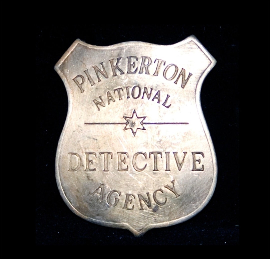 Réplique vintage Pinkerton Detective Agency Badge 3 pouces Patch peut ...