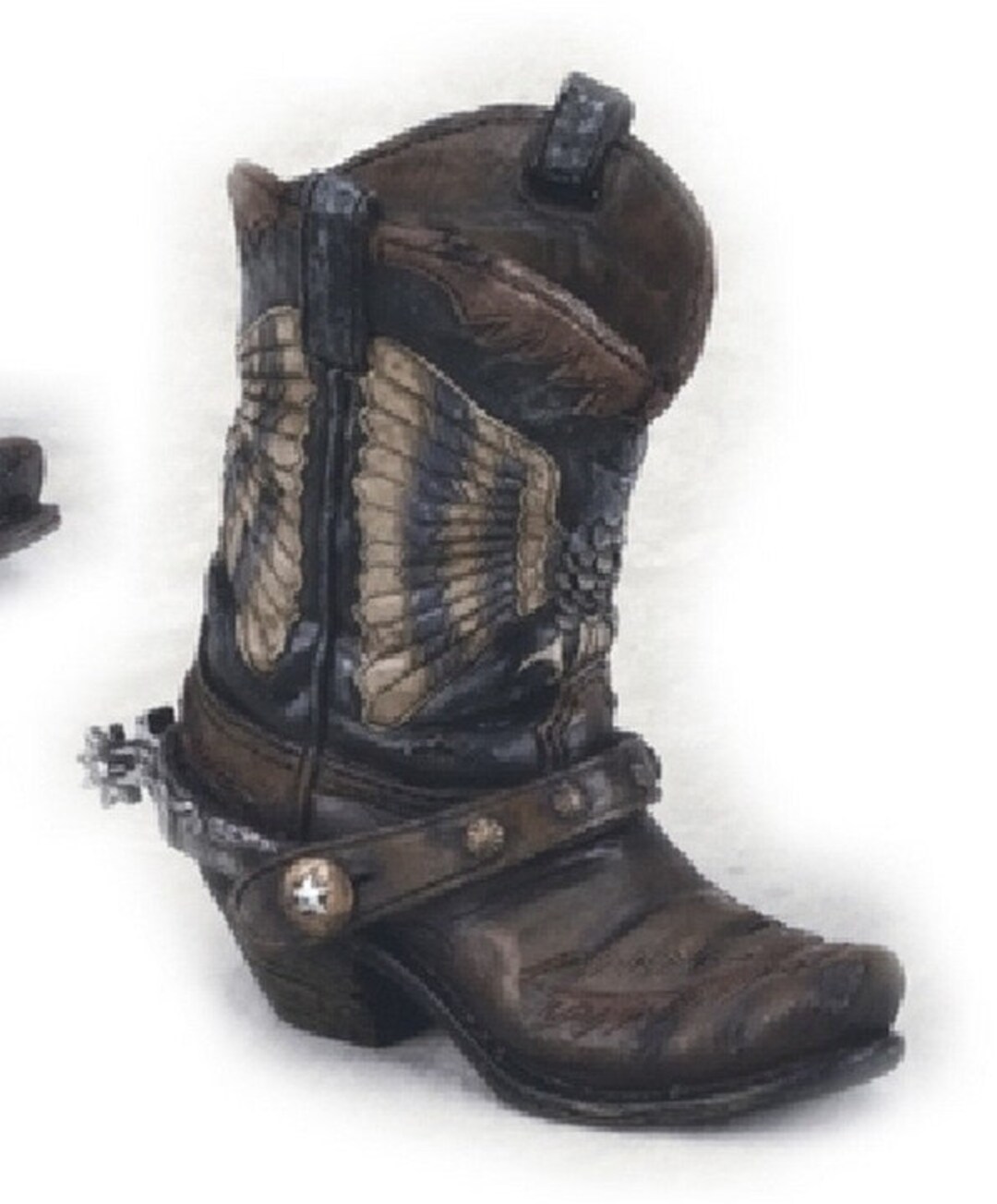 Cowboy Boot Pen Pencil Holder Sculpture Western Old West Theme Design ...