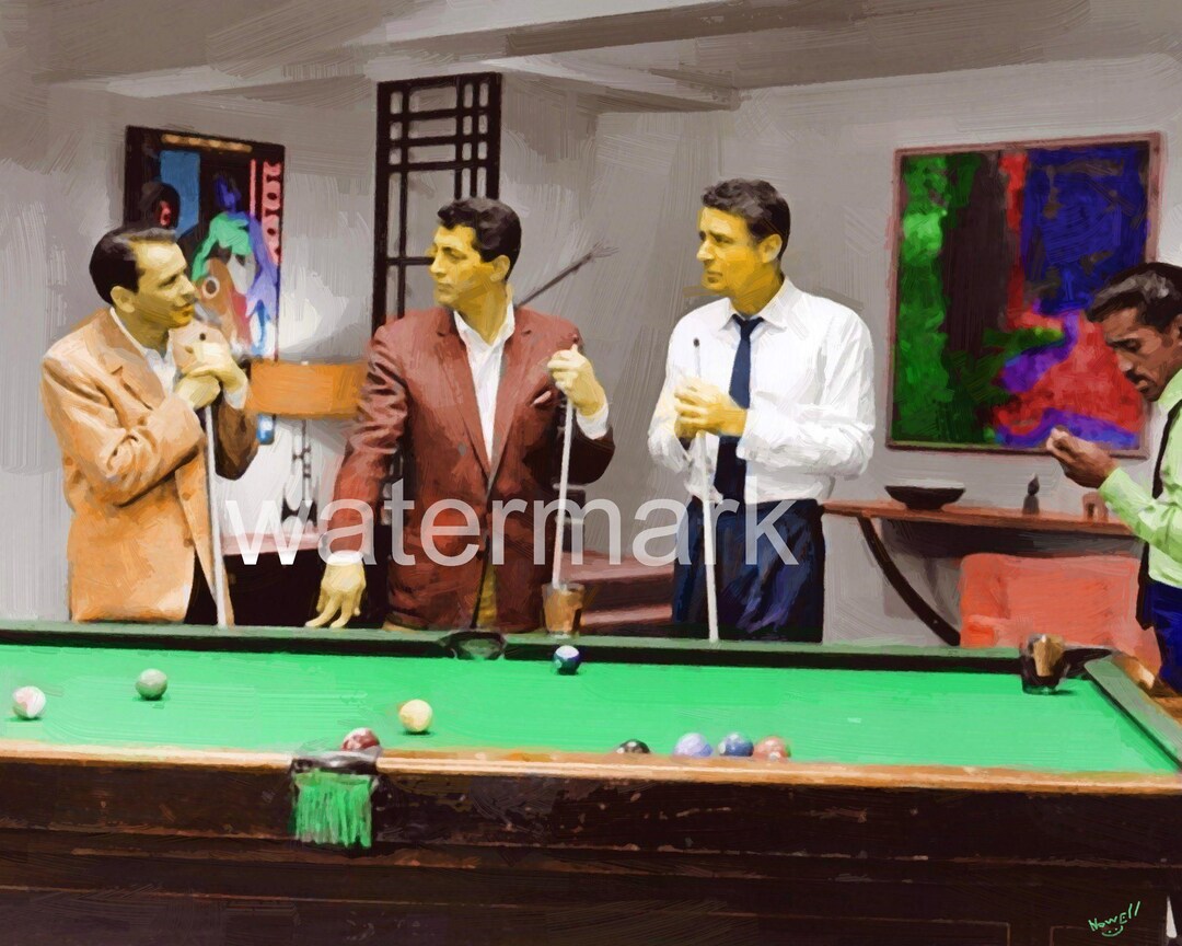 Rat Pack Art Oil Painting Digital Instant Download Celebrity Art Print ...