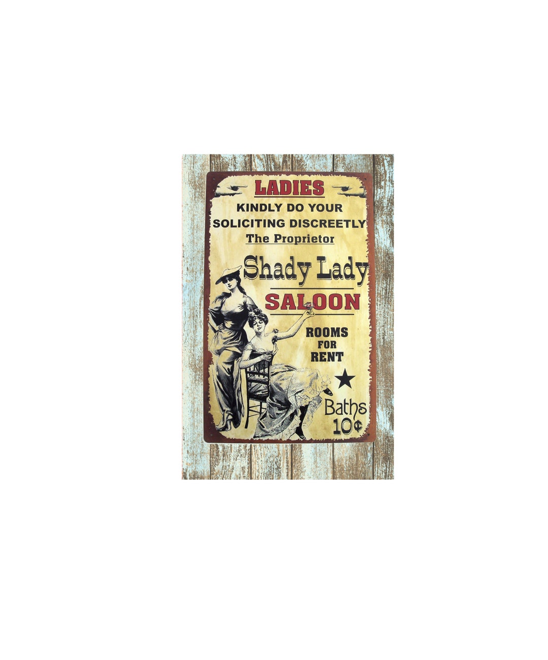 16 X 24 Inch Poster Shady Lady Saloon Sign Poster Retro Print Art ...