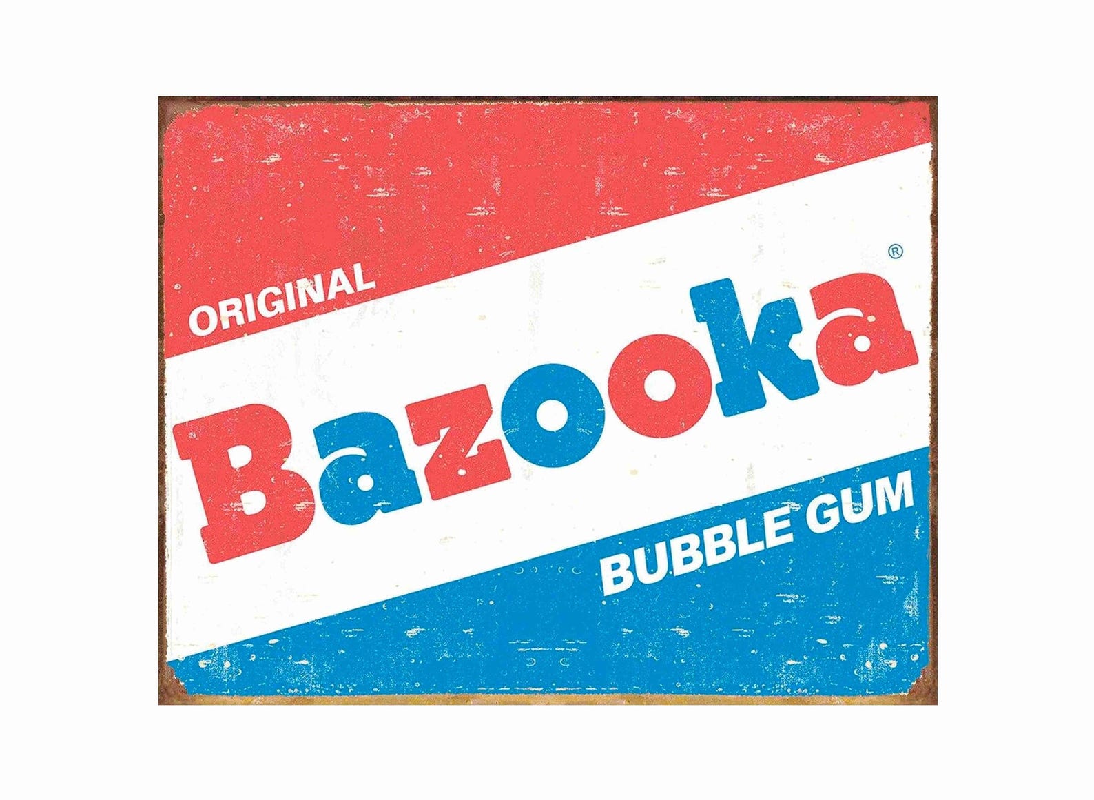 8 X 12 Vintage Tin Sign Bazooka Gum Advertising Old Metal Sign 1940s ...