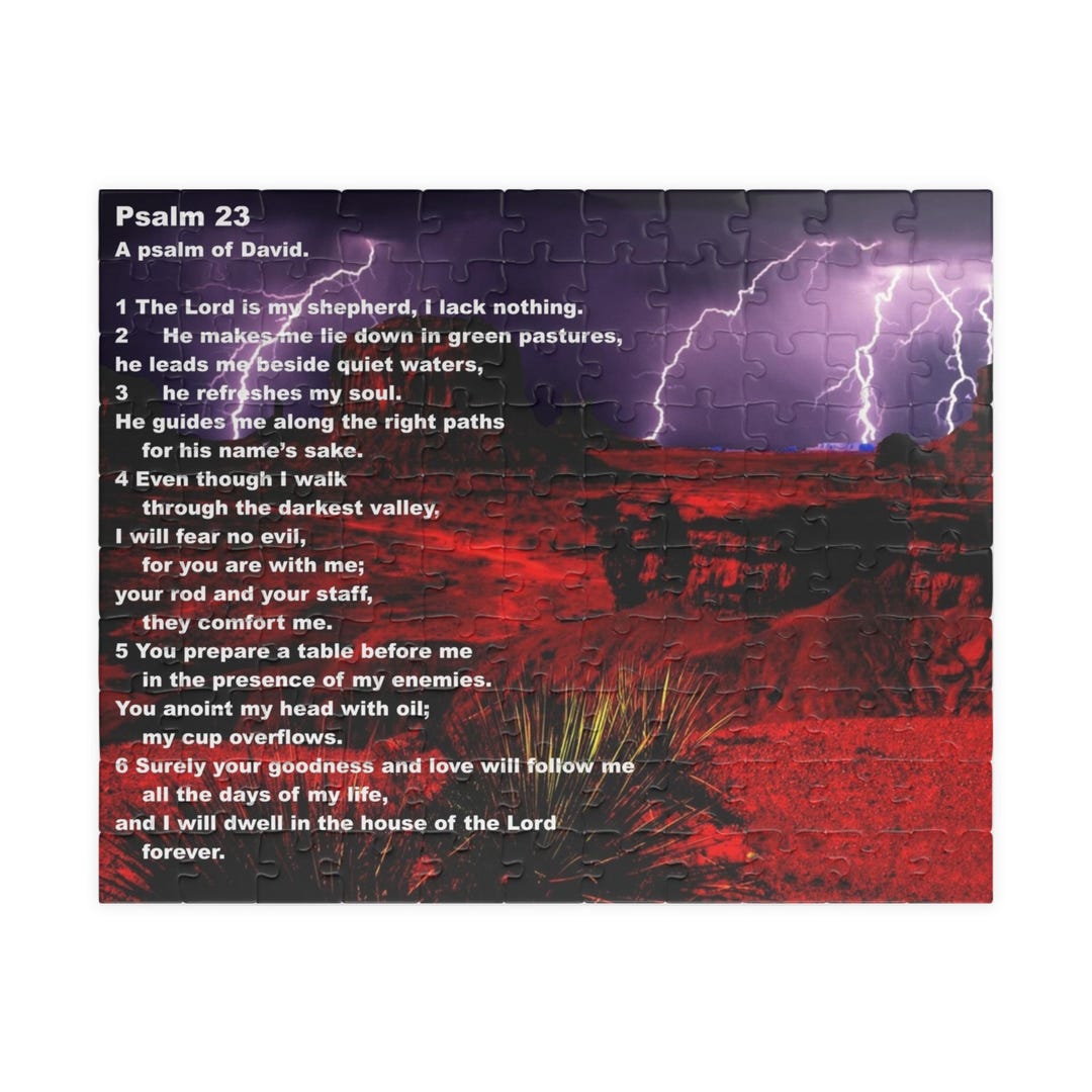 Inspirational Psalm 23 Puzzle | Faith & Serenity Design Family Game ...