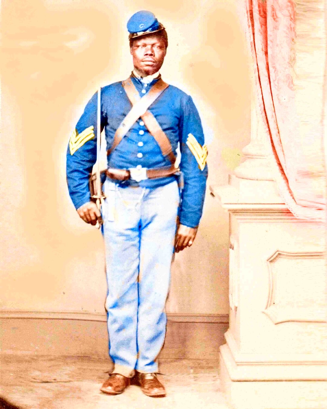 Histoical Photo Artbuffalo Soldier Civil War 1860s 8 X10 Photo African ...