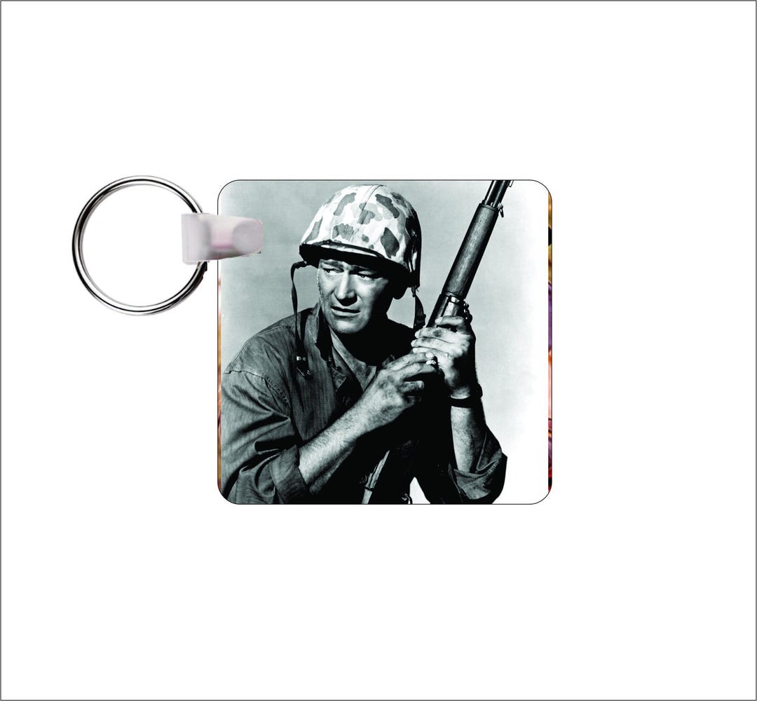 John Wayne Key Ring Metal KEYCHAIN, KEY Fob Key Ring Collectible ...