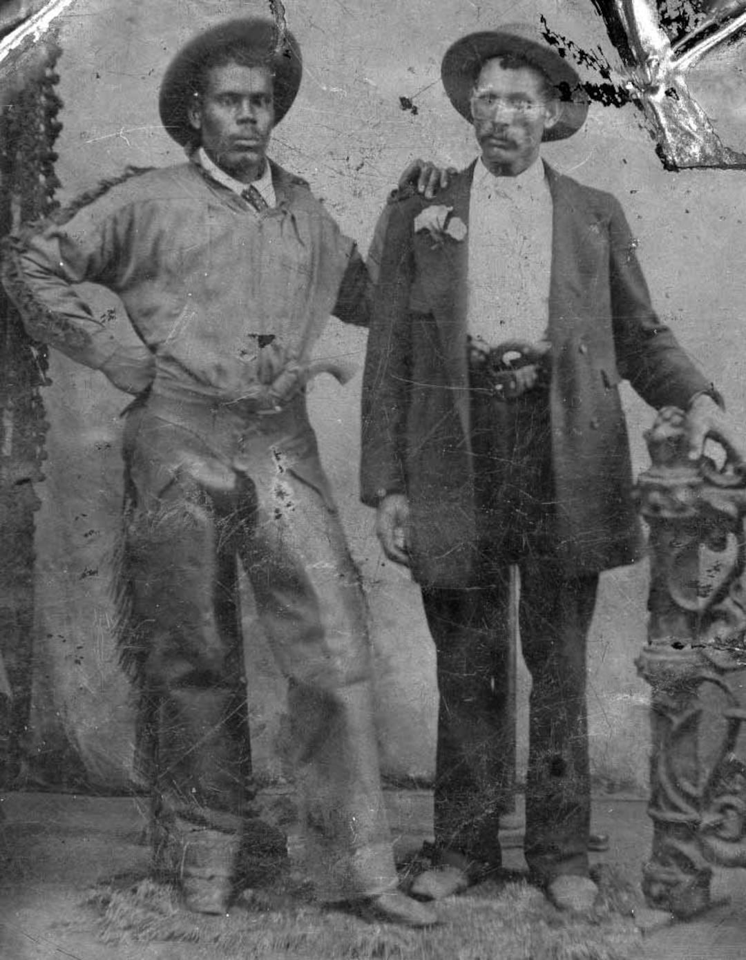 Histoical Photo Art2 Black Cowboys 1870 Photo is Slightly Out of Focus ...
