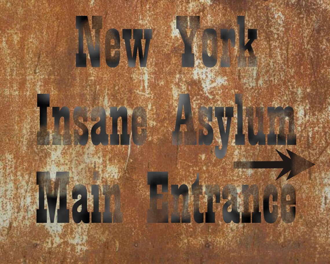 8 x 10 Tin Sign New York insane asylum main entrance | Etsy