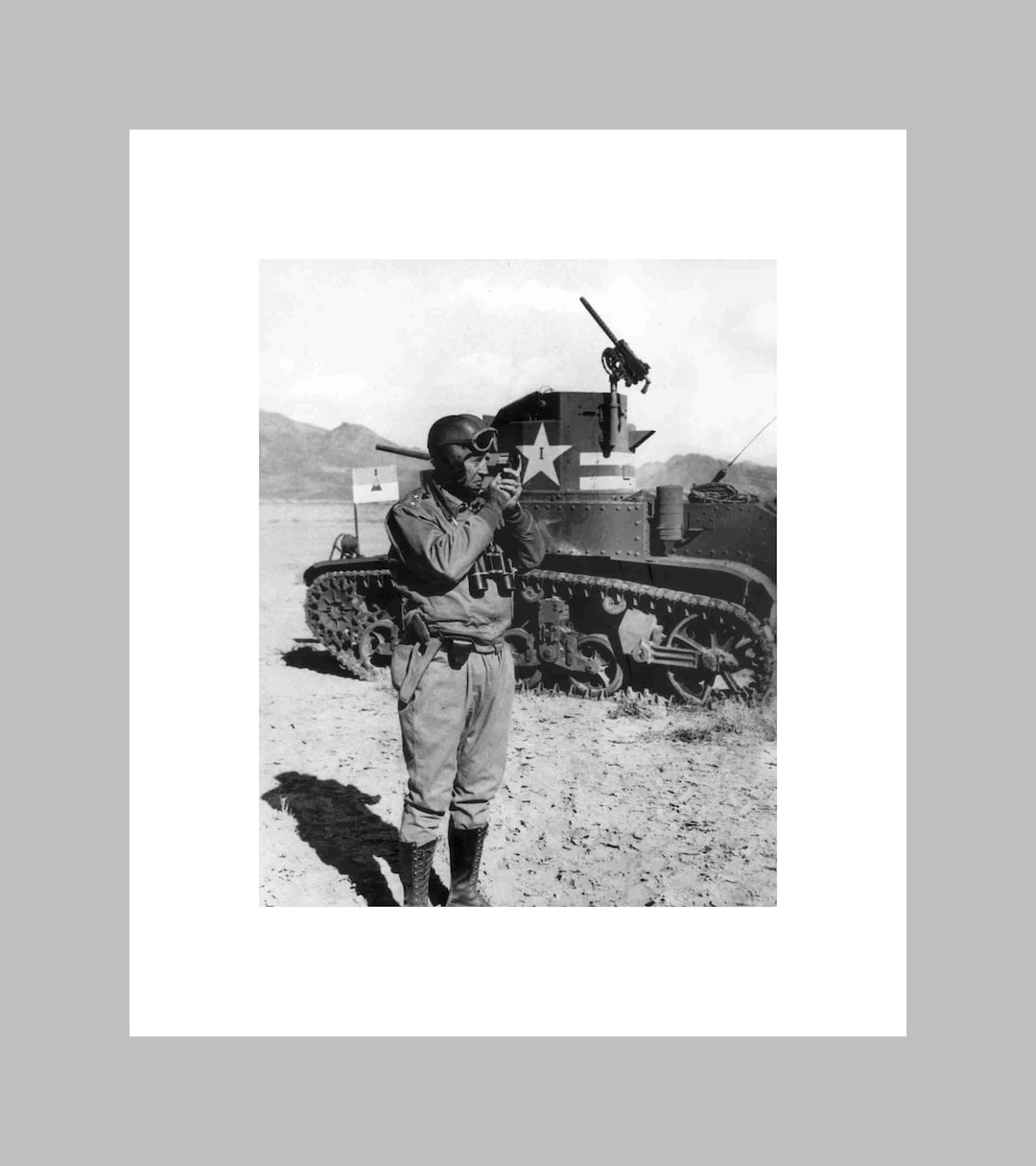 General George Patton Tank Commander WWII Photo Smoke Beark - Etsy