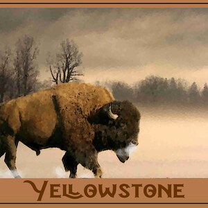 Yellowstone National Park Wilderness Art Prints 12 X 18 Painting ...