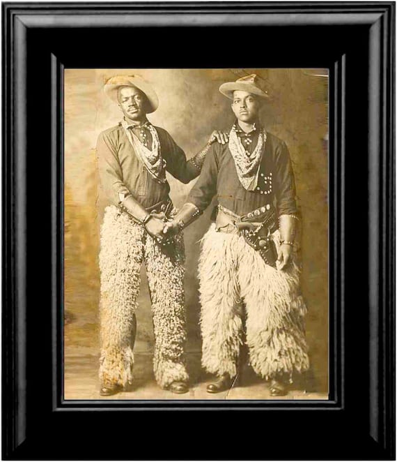 Black Cowboys in Chaps 1888 8 X 10 Photo Framed Print Museum | Etsy