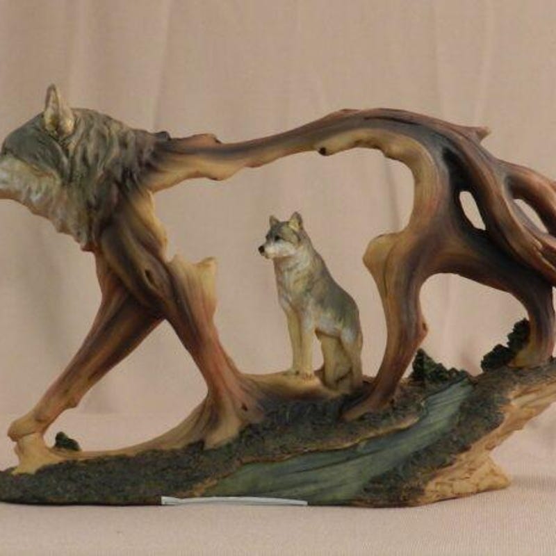 Wolf Sculpture - Etsy