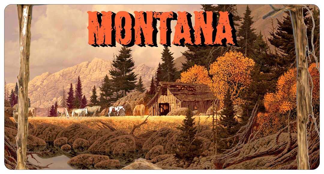 Personalize Optional Full Size License Plate State of Montana WILD ...
