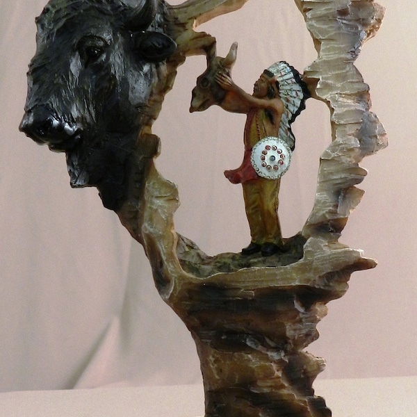 Native American Buffalo Sculpture - Etsy