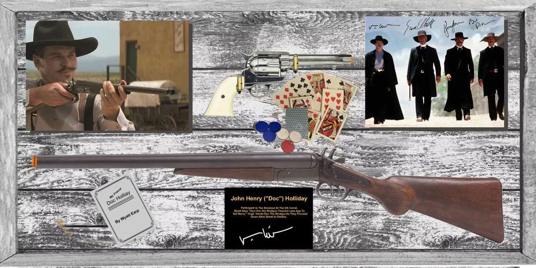 Tombstone Doc Holliday 1 Old West Six Shooter & 1 Shootgun Nonfiring ...