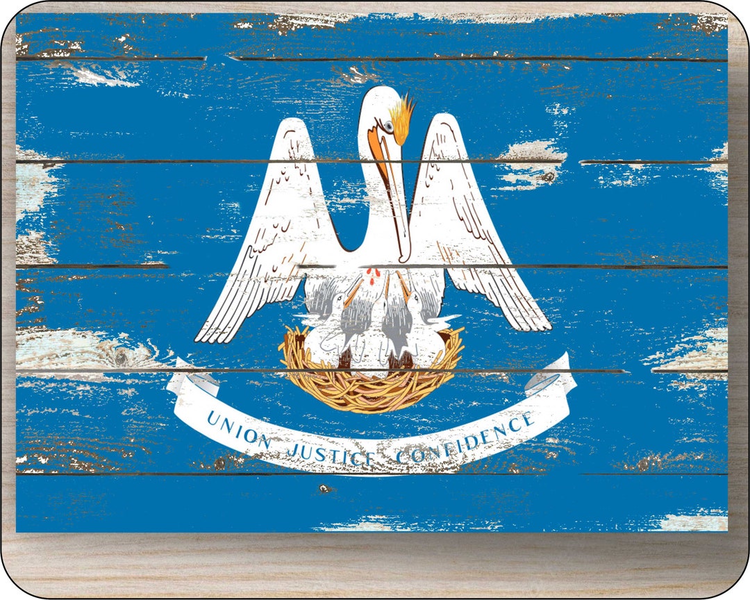 Louisiana State Flag Mouse Pad Photo Mouse Pads Cities State - Etsy