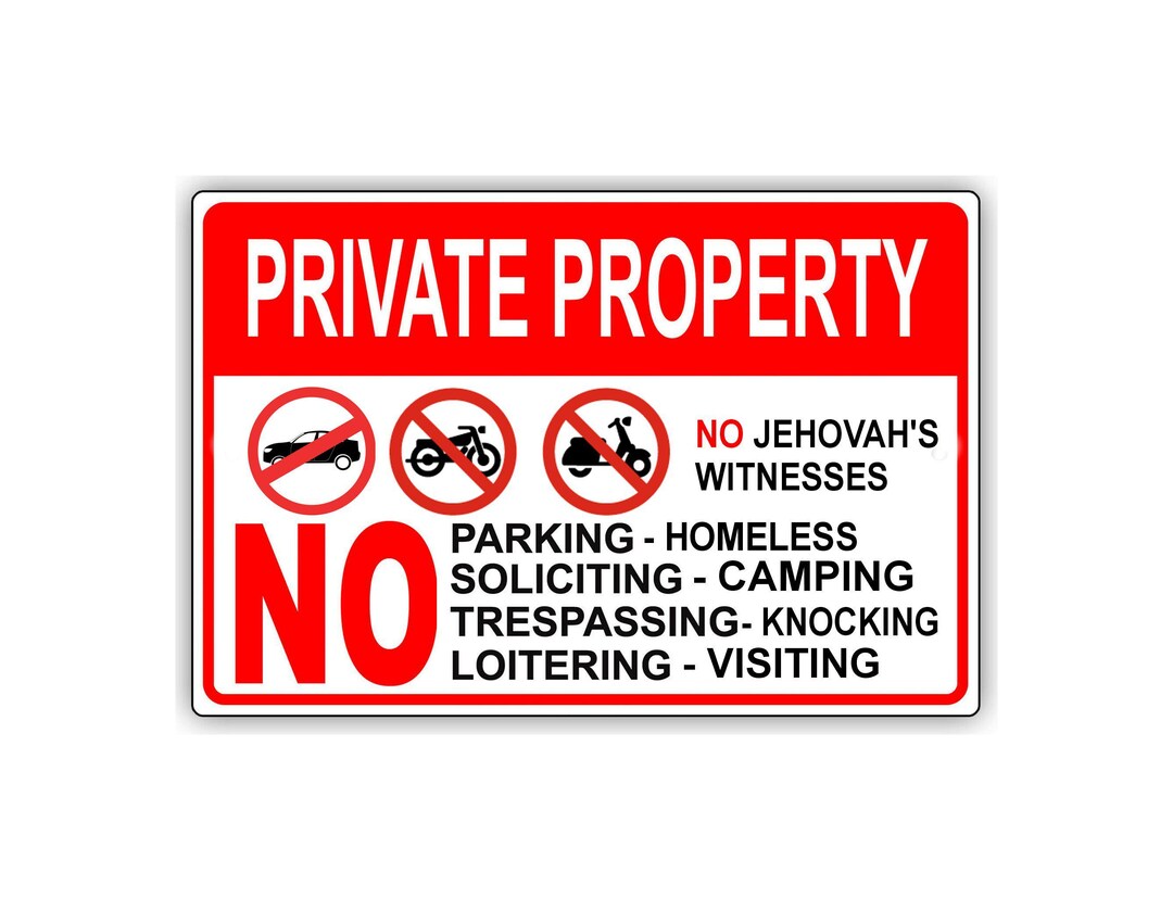 Private Parking No Homeless Trespassing Soliciting Camping up to 12 X ...