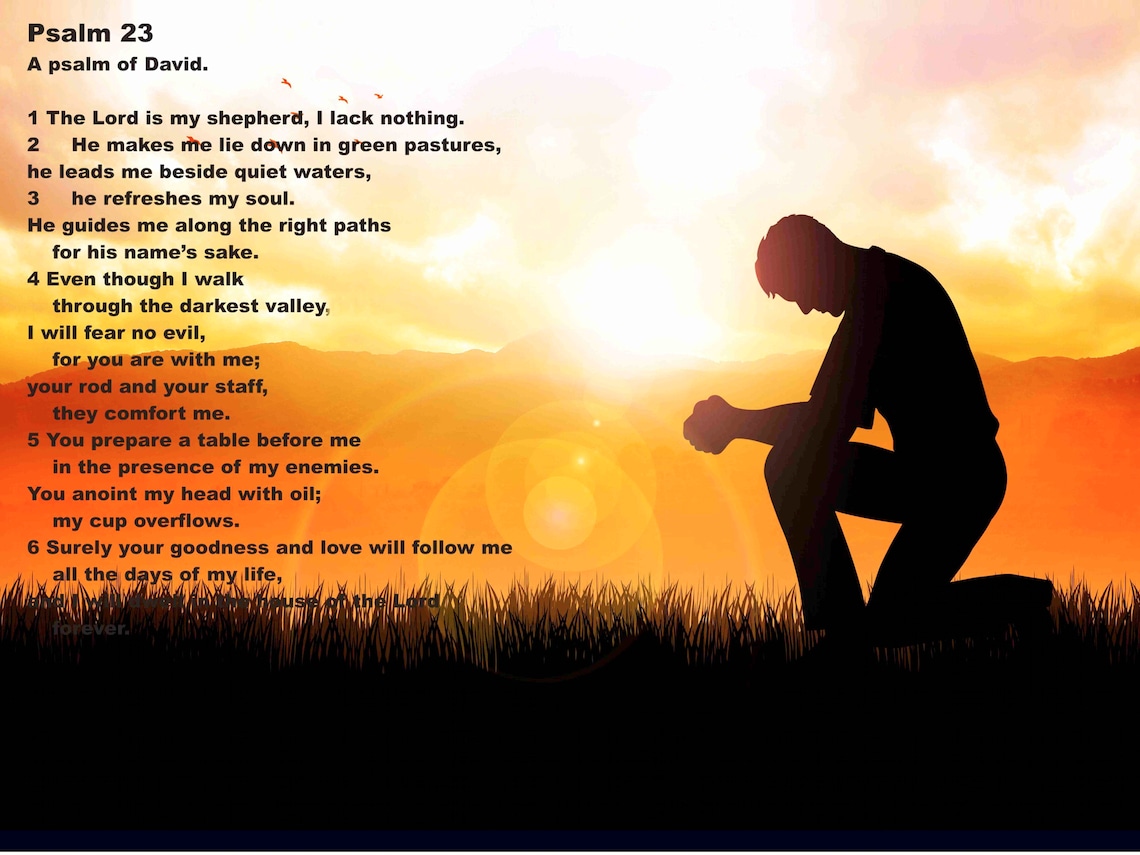 23rd Psalm Wall Art Decor Canvas Print Christian Wall Art - Etsy