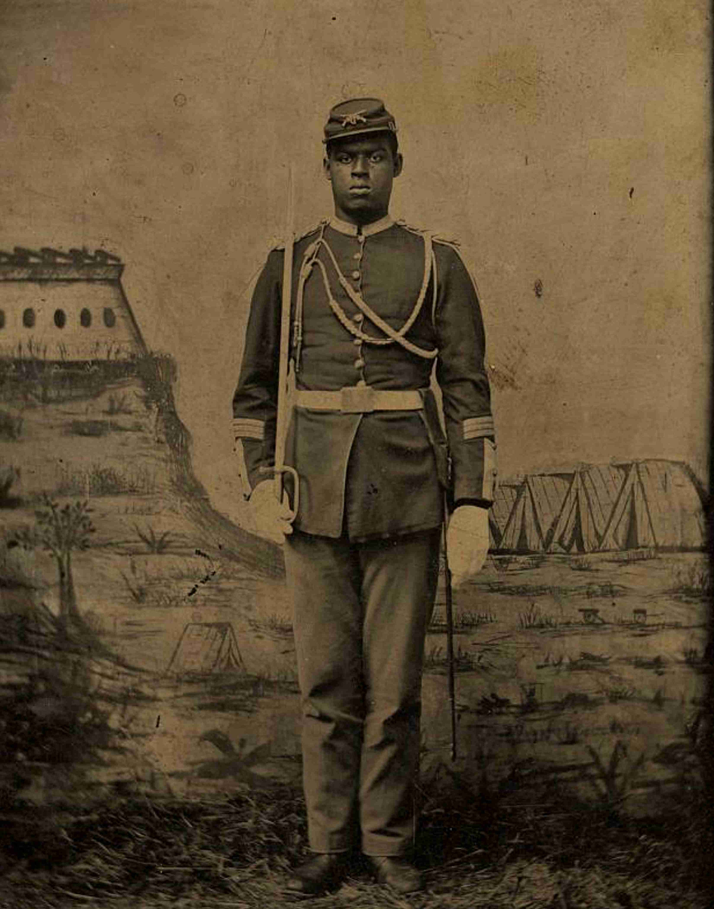 8 By 10 Civil War Photo Print African American Soldier