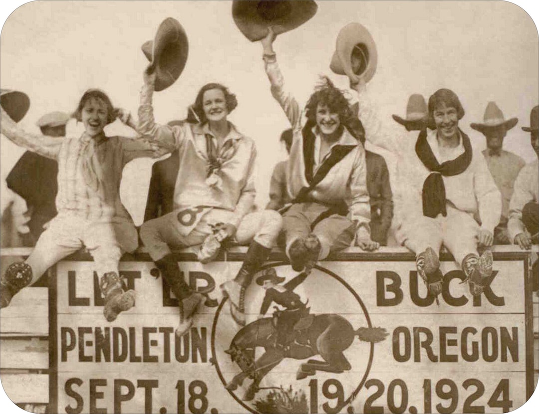 Pendleton Rodeo 1924 Rodeo Cowgirls Mouse Pad Western Photo From the ...