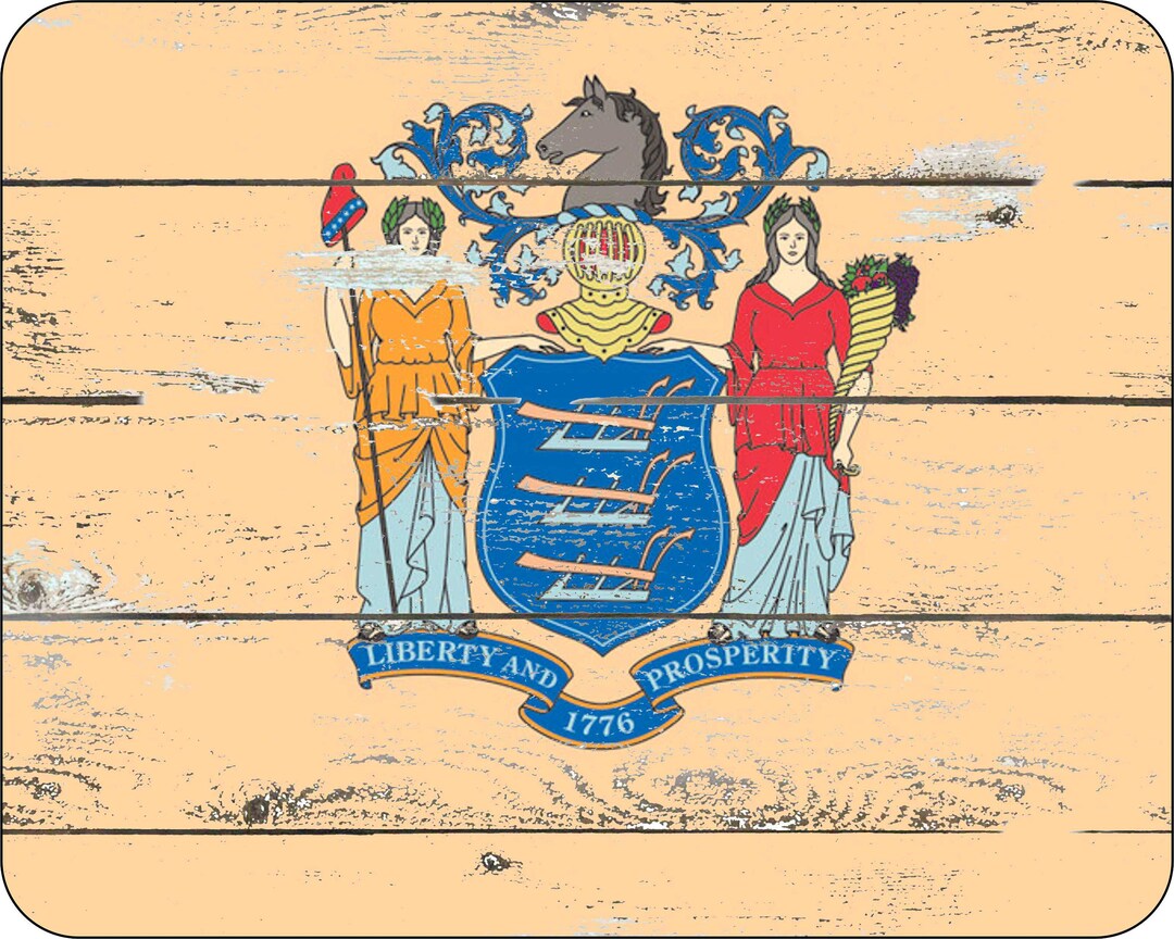 New Jersey State Flag Mouse Pad Photo Mouse Pads Cities State - Etsy