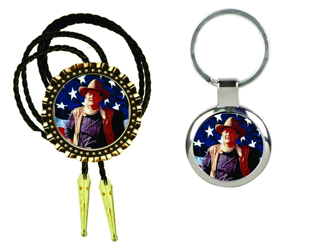 John Wayne Key Ring & Bolotie Combo Pkg KEYCHAIN Bolo Necktie Key Ring ...