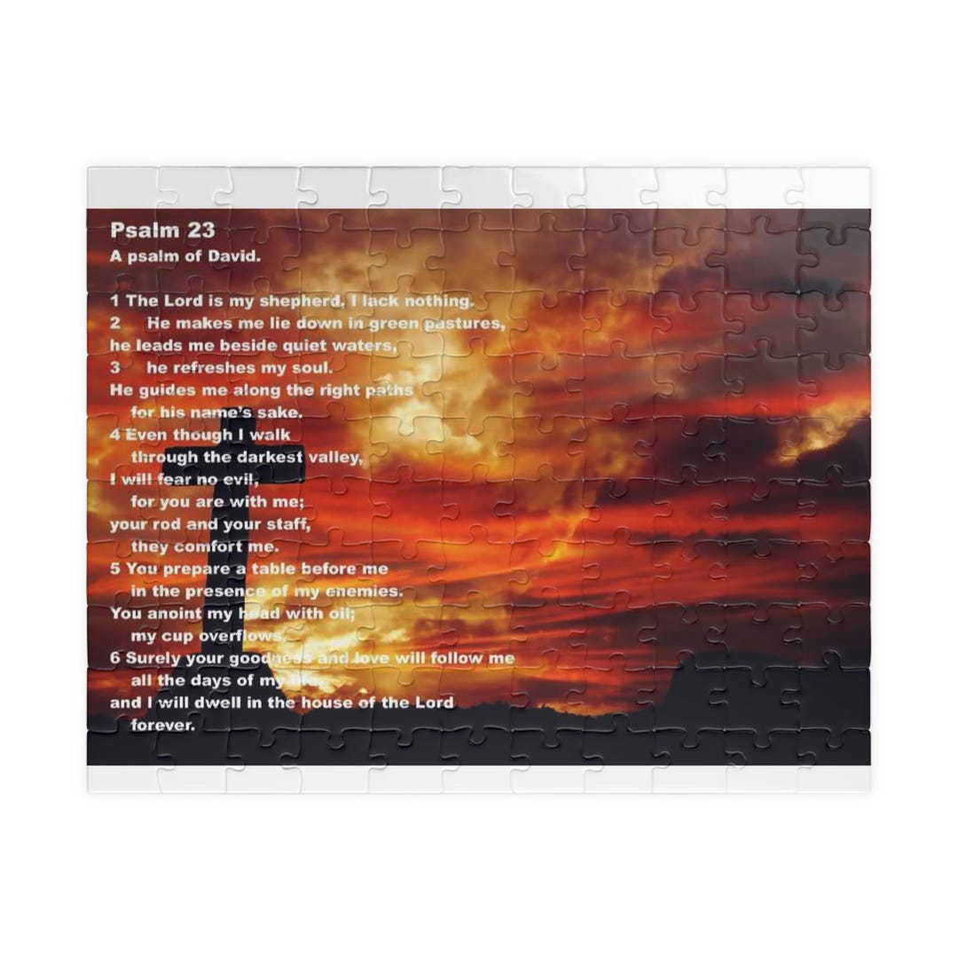 Inspirational Psalm 23 Puzzle 1014-piece, Relaxing Gift, Faith-based ...