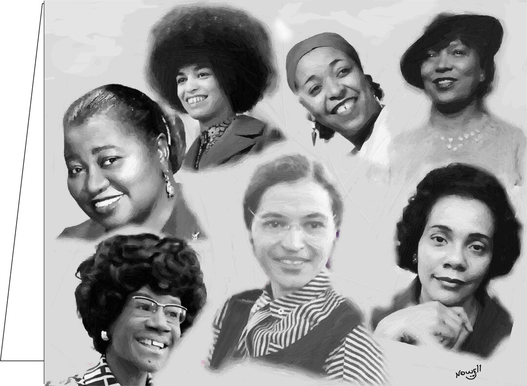 12 Greeting Cardss African American Female Civil Rights Legends and ...